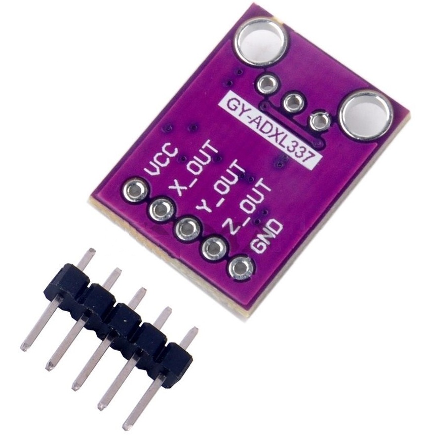Acelerómetro de tres ejes XYZ ADXL337 | Didácticas Electrónicas I+D